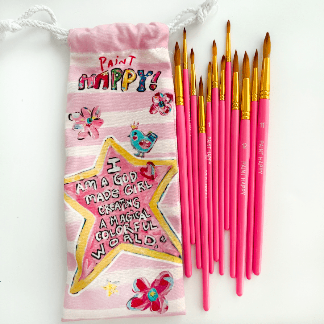 Paint Happy Bag and Brushes